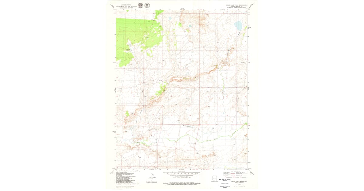 1979 Map of Cedar Lake Wash, Apache County, AZ — High-Res | Pastmaps