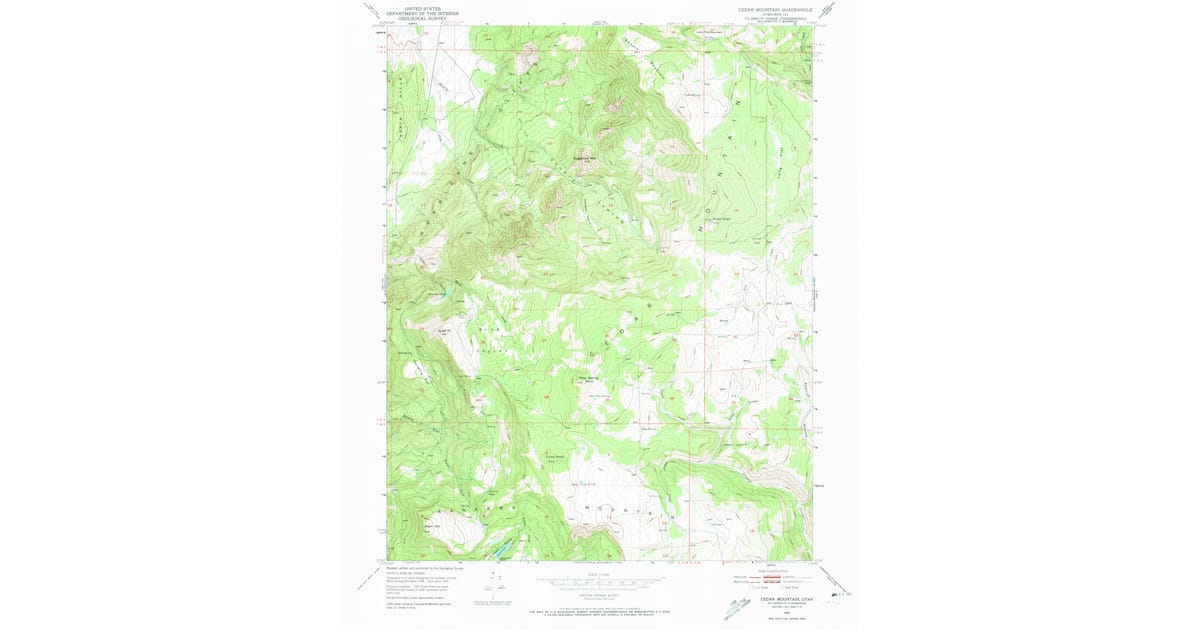 1950 Map of Cedar Mountain, Iron County, UT — High-Res | Pastmaps
