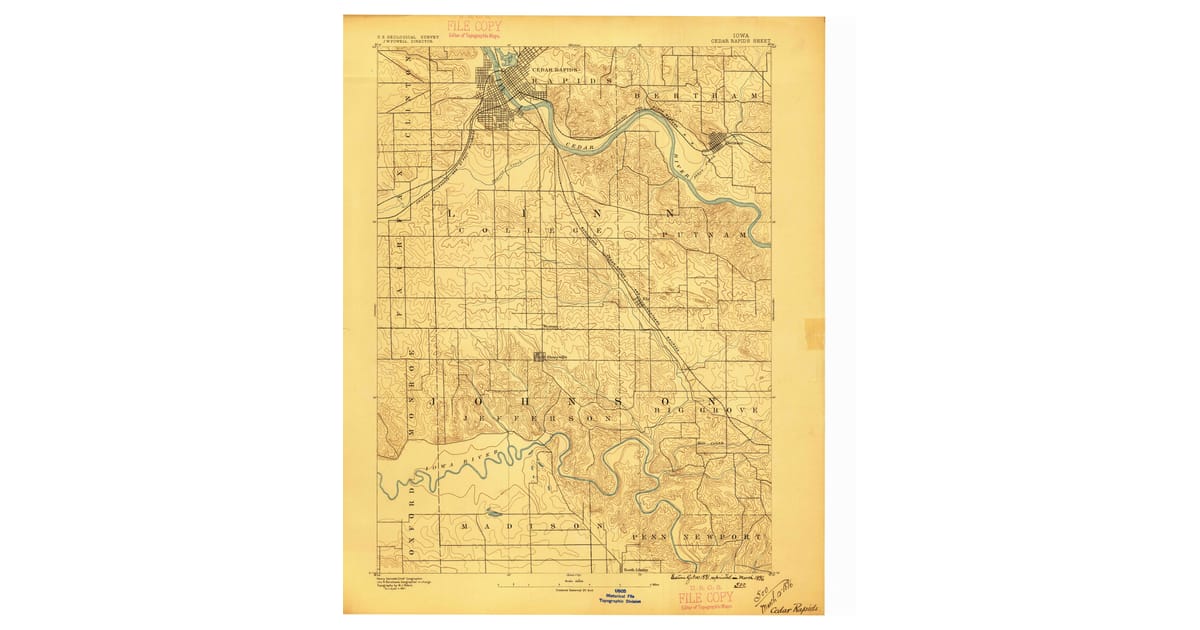 Old Maps of North Liberty, IA for Metal Detecting | Pastmaps