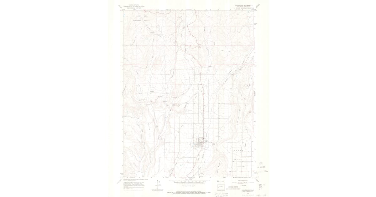 1965 Map of Cedaredge, CO — High-Res | Pastmaps