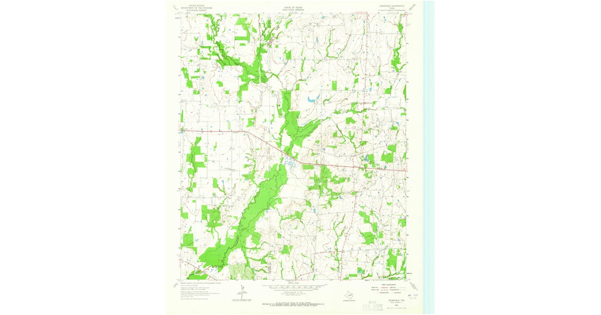 1962 Map of Cedarvale, Van Zandt County, TX — High-Res | Pastmaps