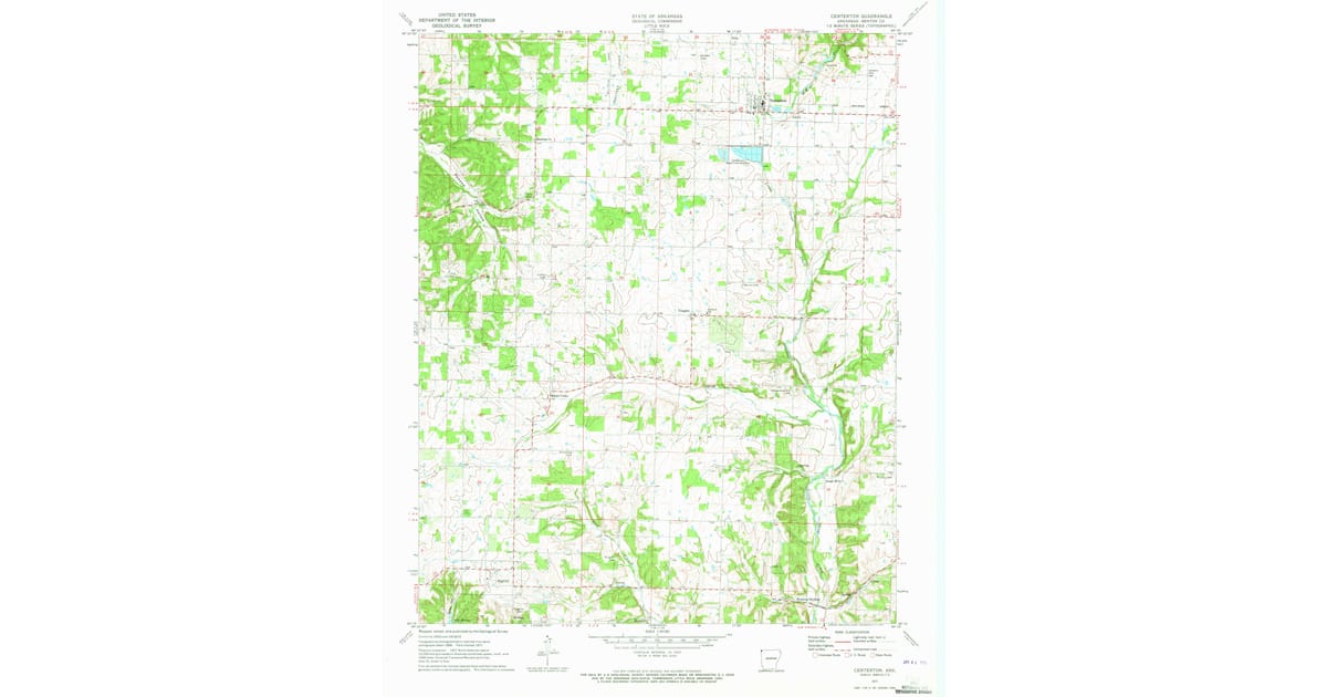 1971 Map of Centerton, AR — High-Res | Pastmaps