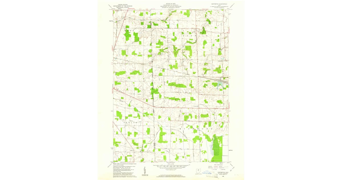 1960 Map of Centerton, Huron County, OH — High-Res | Pastmaps