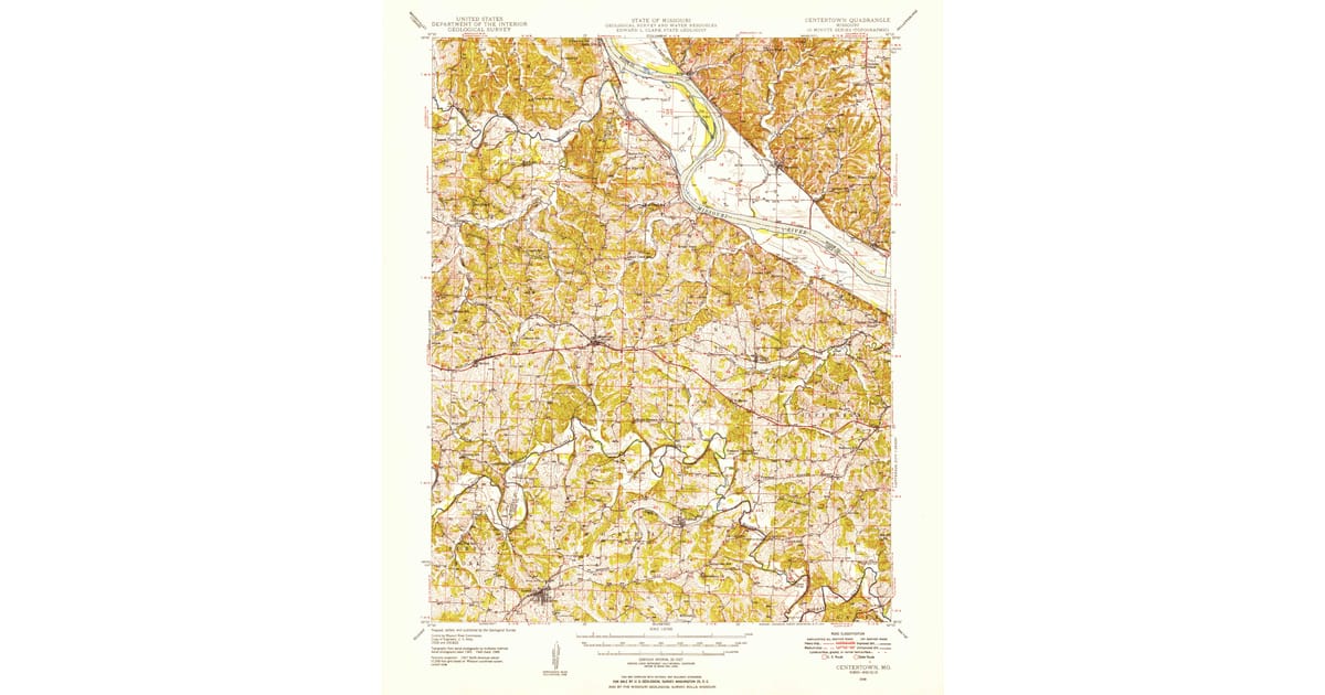 1948 Map of Centertown, MO — High-Res | Pastmaps