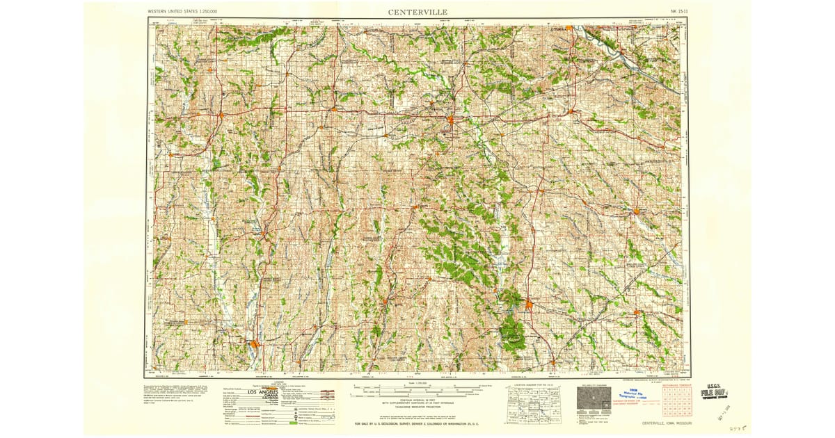 1958 Map of Centerville, IA — High-Res | Pastmaps