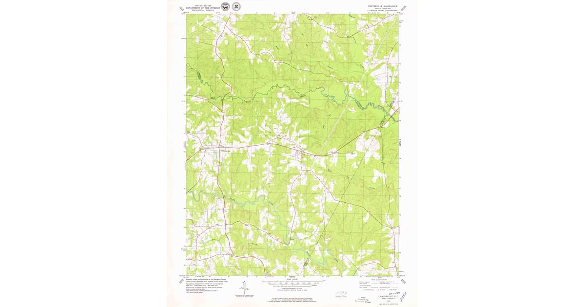 1978 Map of Centerville, NC — High-Res | Pastmaps