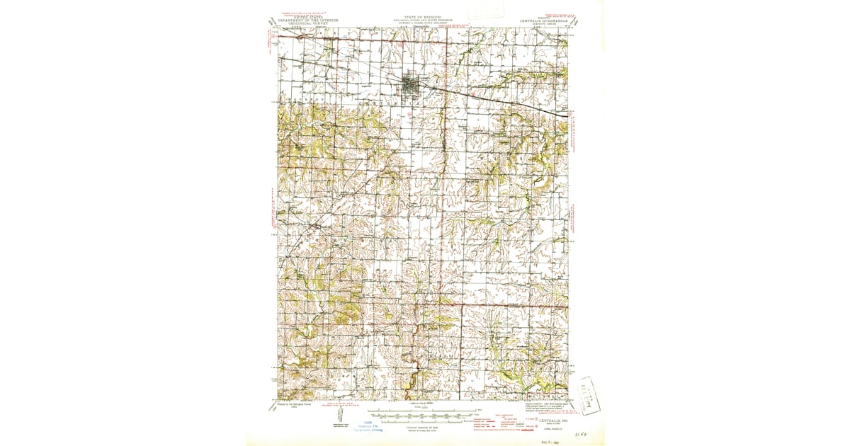 1945 Map of Centralia, MO — High-Res | Pastmaps