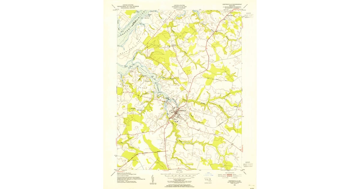1954 Map of Centreville, MD — High-Res | Pastmaps