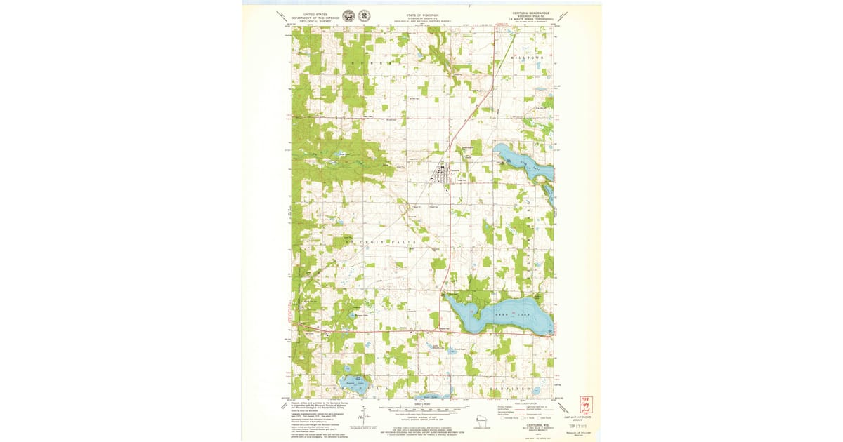 1978 Map of Centuria, WI — High-Res | Pastmaps