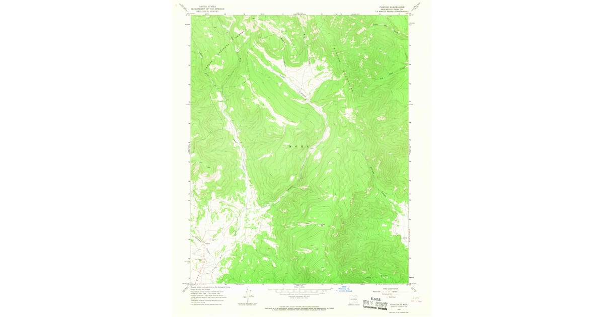 1965 Map of Chacon, Mora County, NM — High-Res | Pastmaps
