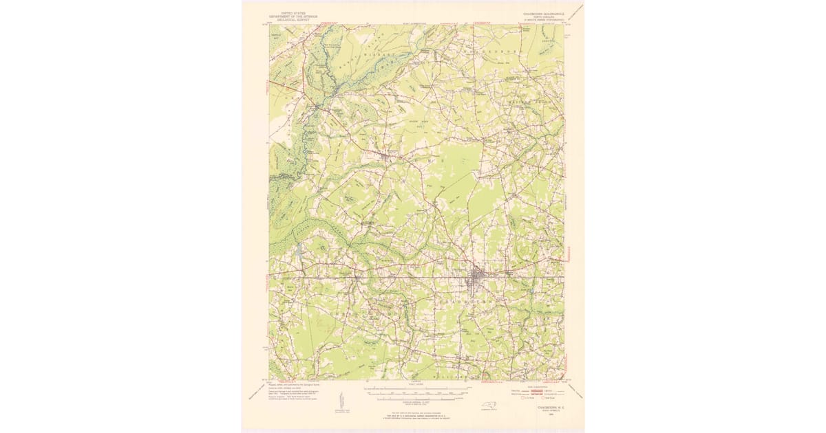 Old Maps of Piney Forest Crossroads, NC | Pastmaps