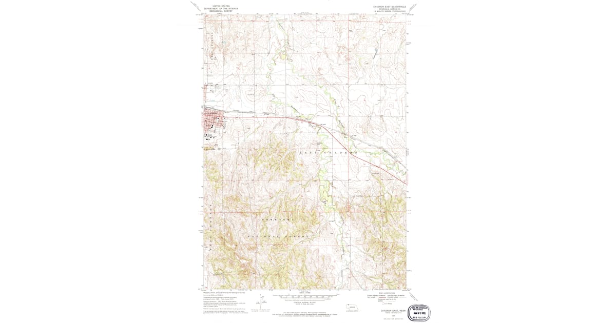 1970 Map of Chadron East, Dawes County, NE — High-Res | Pastmaps