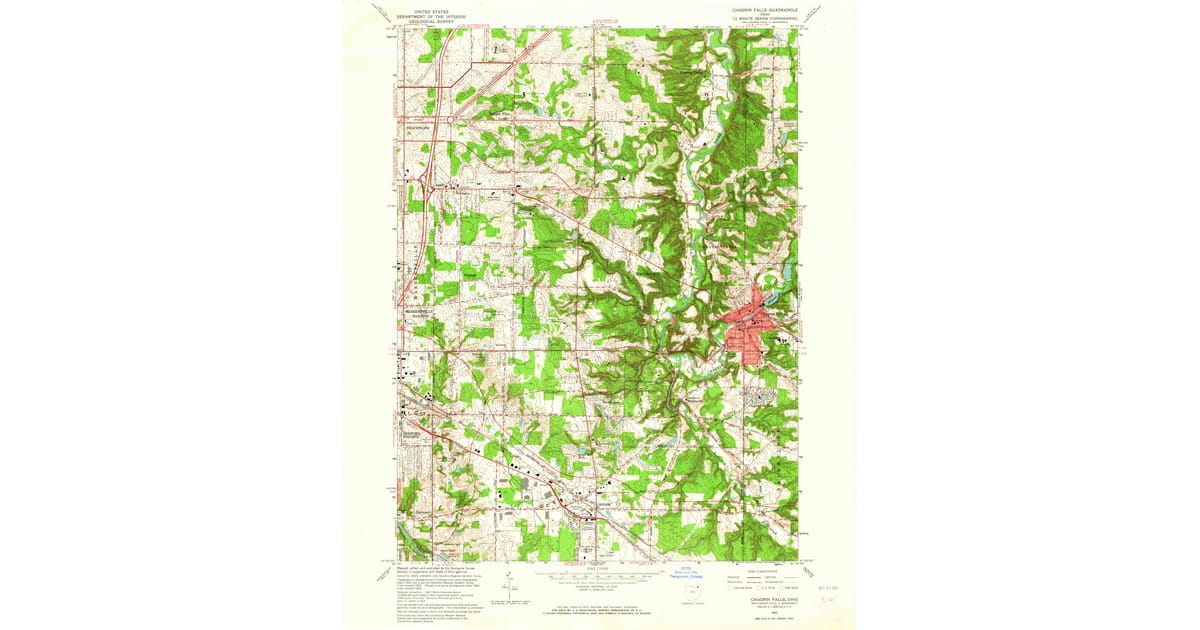 1963 Map of Chagrin Falls, OH — High-Res | Pastmaps