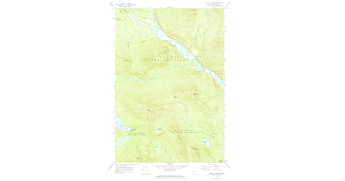 1969 Map of Chain Of Ponds, Franklin County, ME — High-Res | Pastmaps