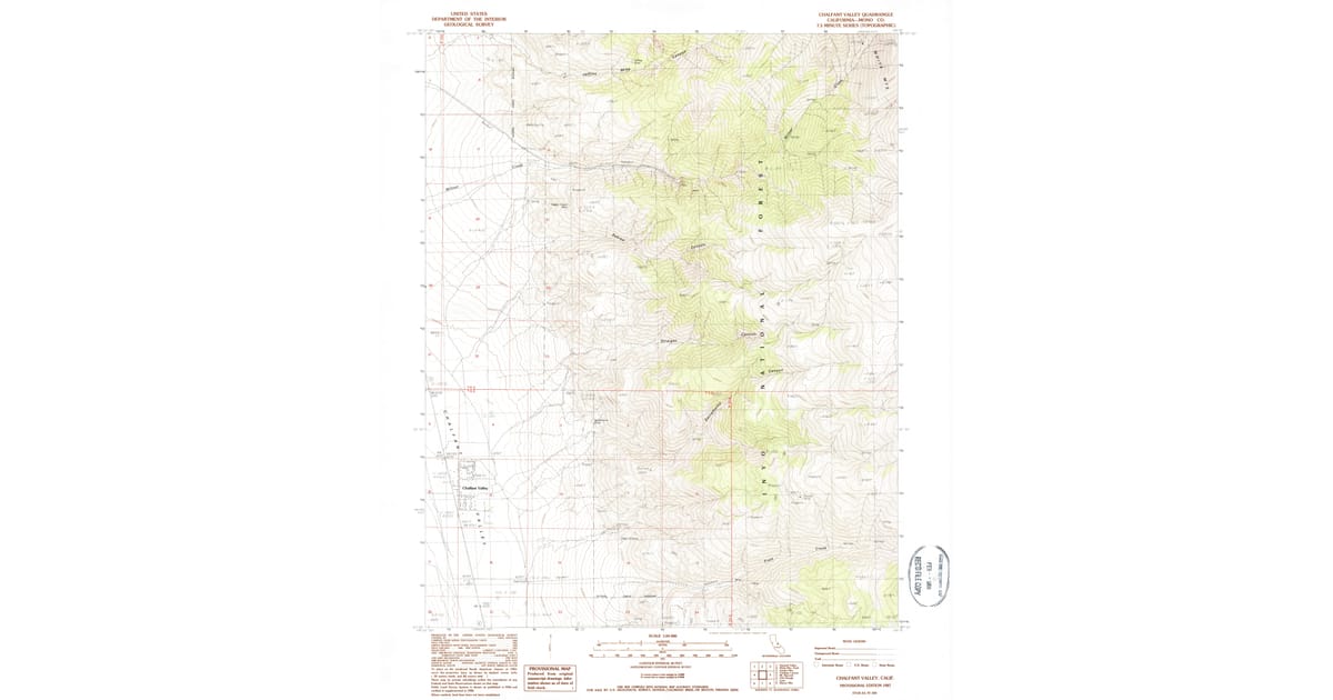 1987 Map of Chalfant Valley, Mono County, CA — High-Res | Pastmaps