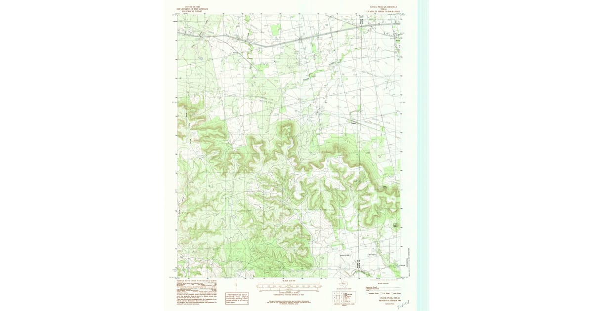 1984 Map of Chalk Peak, Nolan County, TX — High-Res | Pastmaps