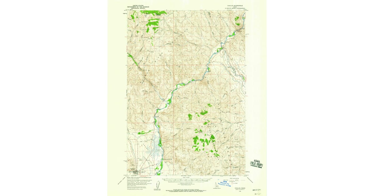 1950s Maps of Challis, ID | Pastmaps