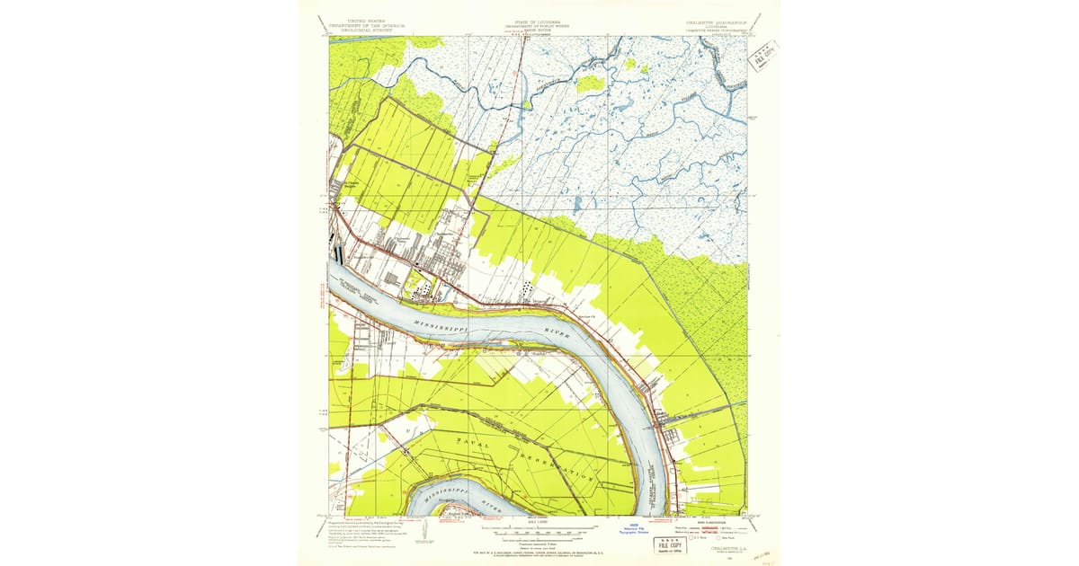 1951 Map of Chalmette, LA — High-Res | Pastmaps