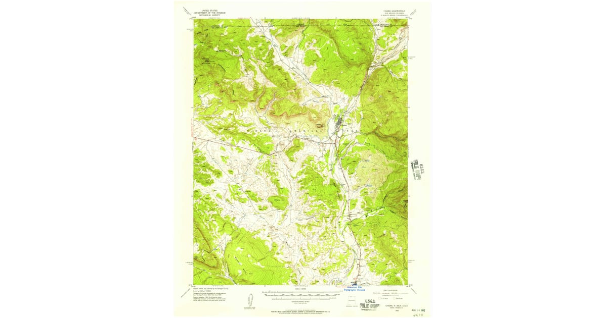 1955 Map of Chama, NM — High-Res | Pastmaps
