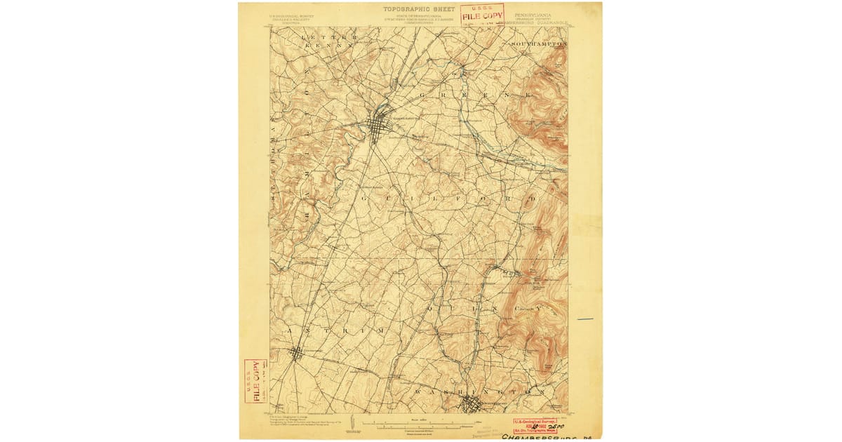 1902 Map of Chambersburg, PA — High-Res | Pastmaps