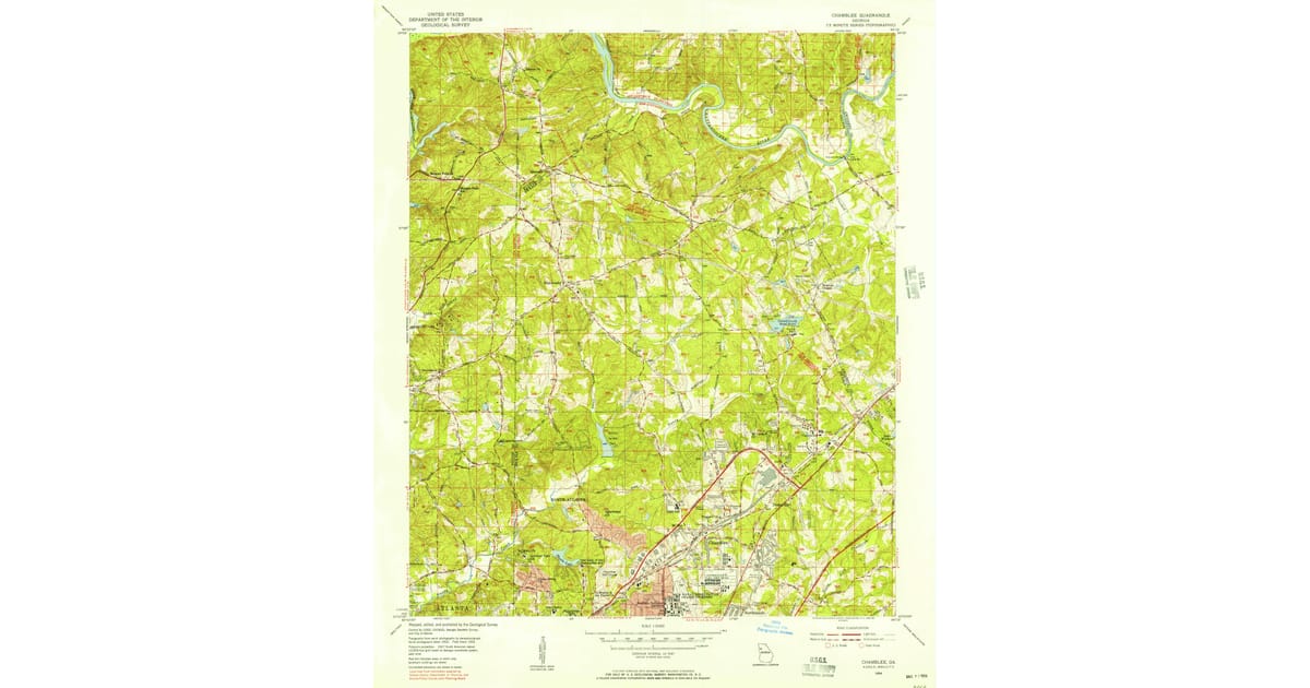 1954 Map of Chamblee, GA — High-Res | Pastmaps