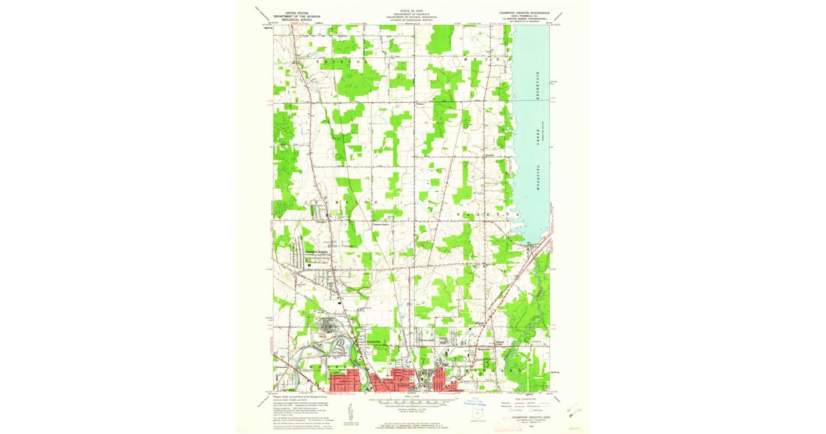 1960 Map of Champion Heights, OH — High-Res | Pastmaps