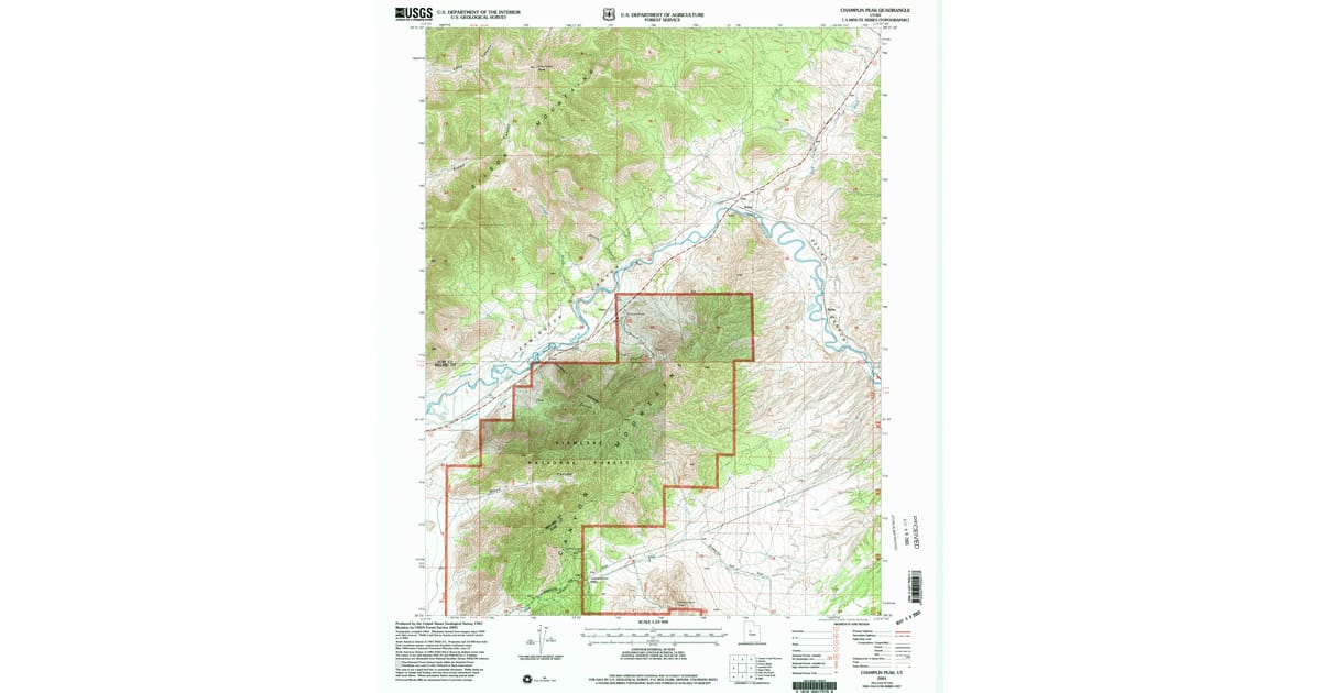 2001 Map of Champlin Peak, Juab County, UT — High-Res | Pastmaps