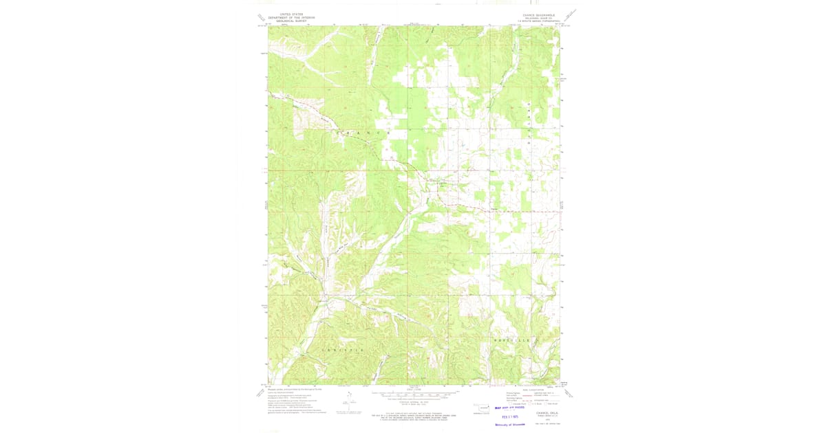 1972 Map of Chance, OK — High-Res | Pastmaps