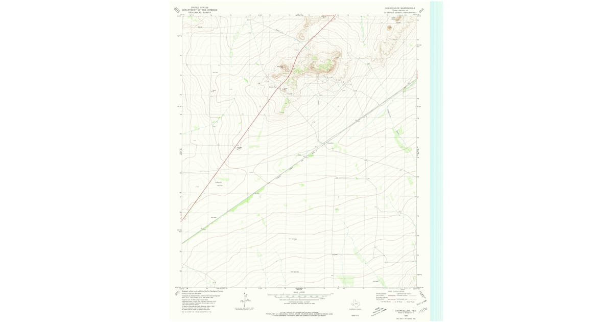 1980 Map of Chancellor, Pecos County, TX — High-Res | Pastmaps