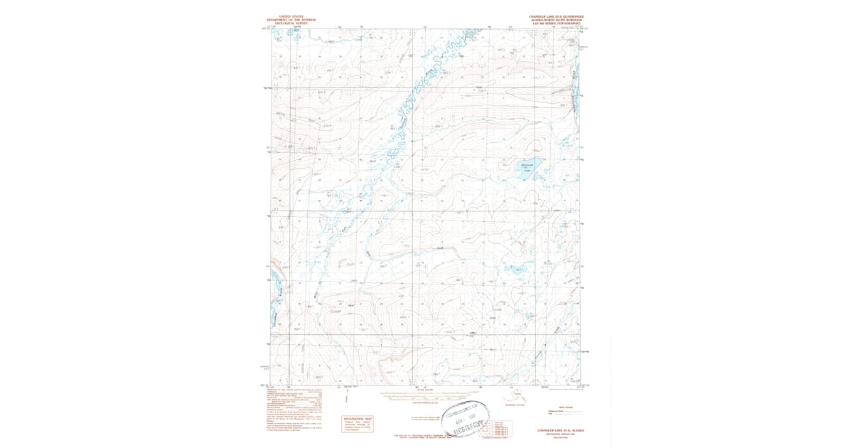 1987 Map of Chandler Lake D-3, North Slope Borough, AK — High-Res ...