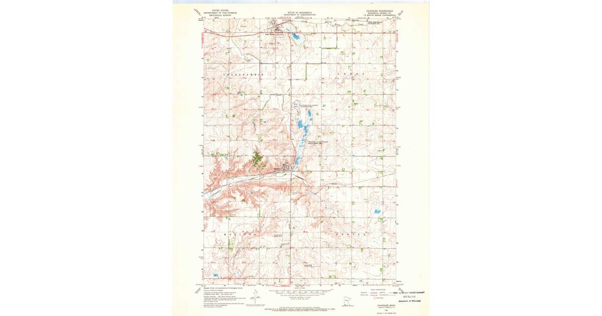 1967 Map of Chandler, MN — High-Res | Pastmaps