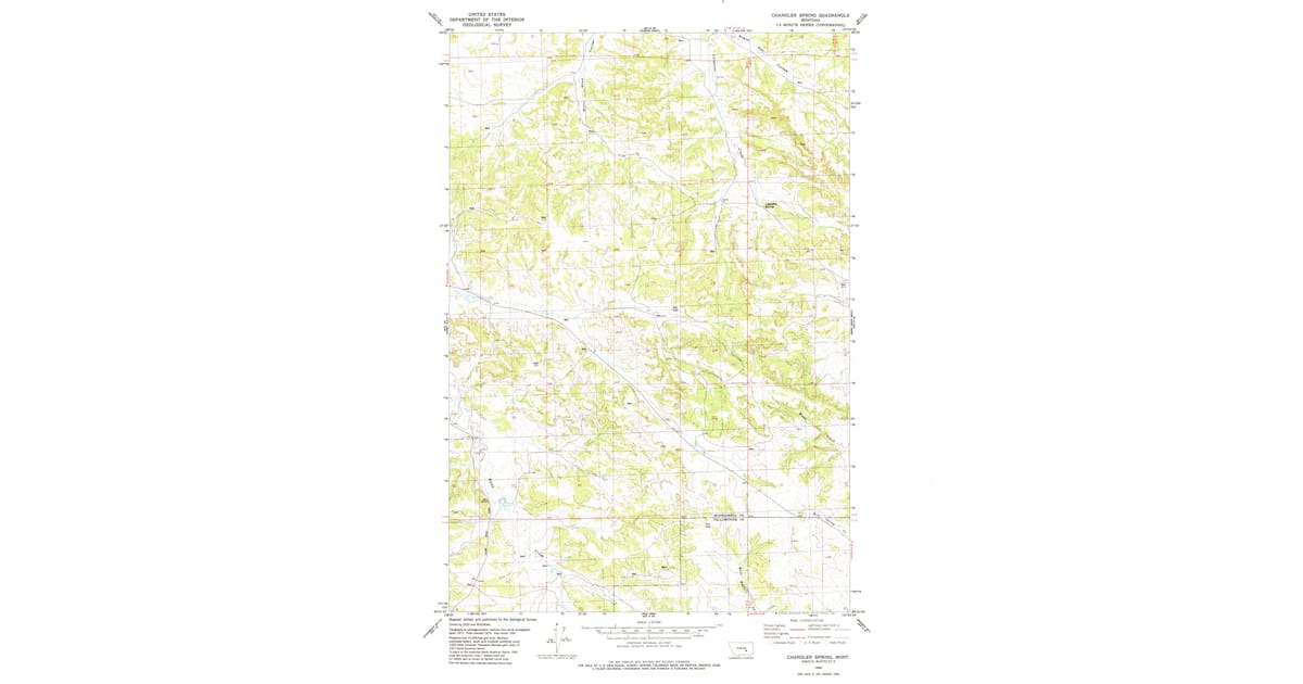 1980 Map of Chandler Spring, Musselshell County, MT — High-Res | Pastmaps