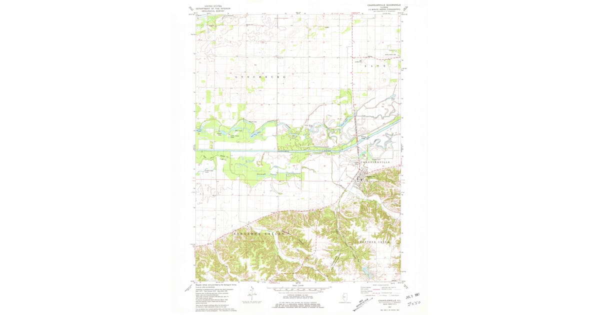 1981 Map of Chandlerville, IL — High-Res | Pastmaps