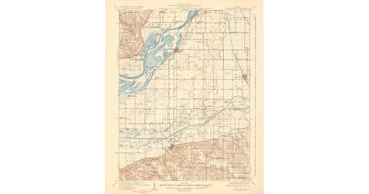 1932 Map of Chandlerville, IL — High-Res | Pastmaps