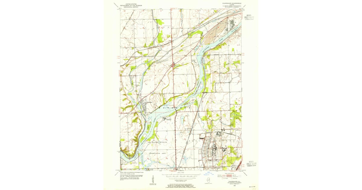 1954 Map of Channahon, IL — High-Res | Pastmaps