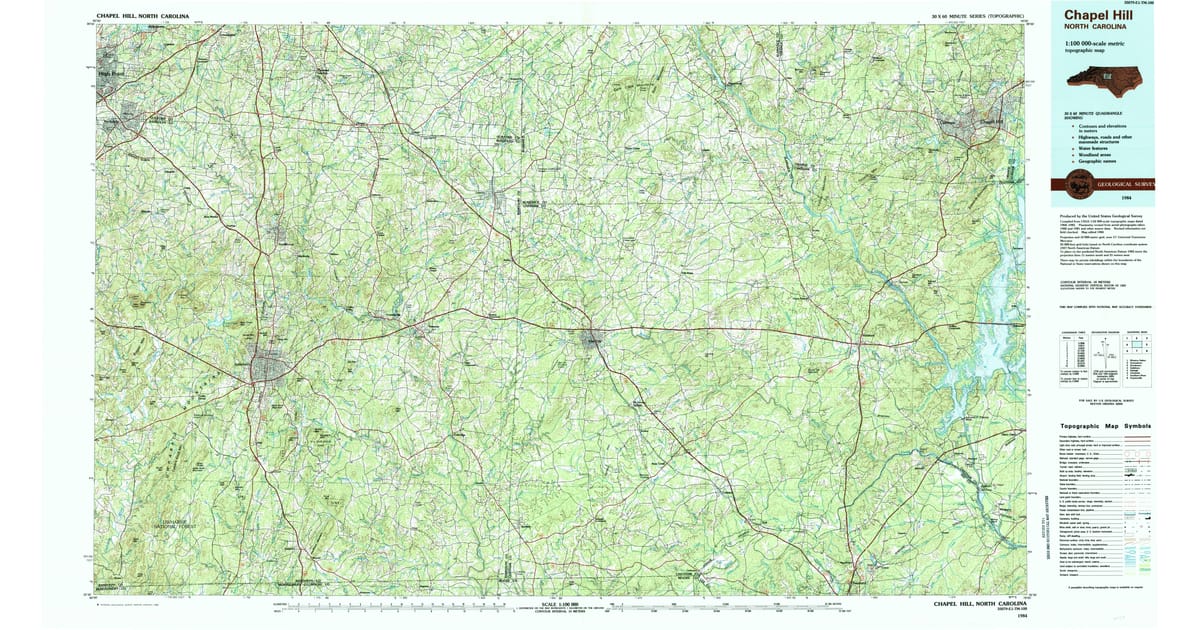 1980s Maps of Miles Crossroad, NC | Pastmaps