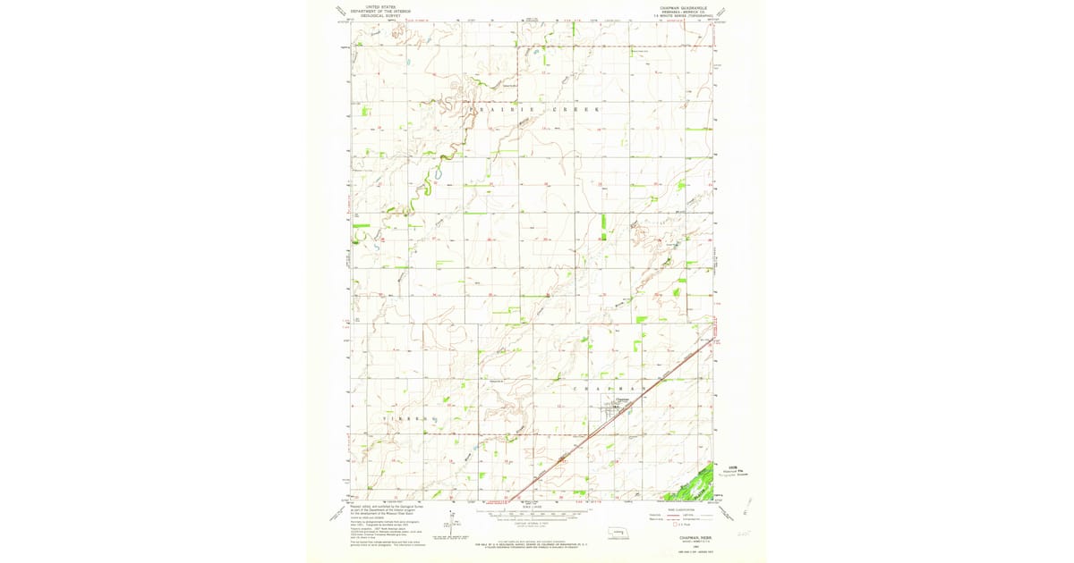 1962 Map of Chapman, NE — High-Res | Pastmaps