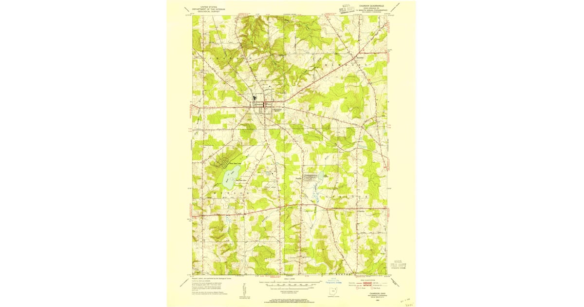 1953 Map of Chardon, OH — High-Res | Pastmaps