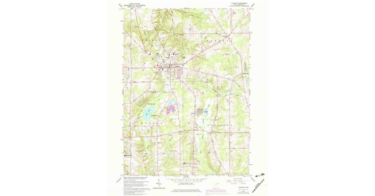 1966 Map of Chardon, OH — High-Res, 1979 Print #2 | Pastmaps
