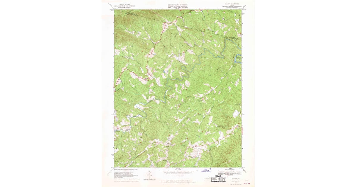 1967 Map of Charity, Patrick County, VA — High-Res | Pastmaps