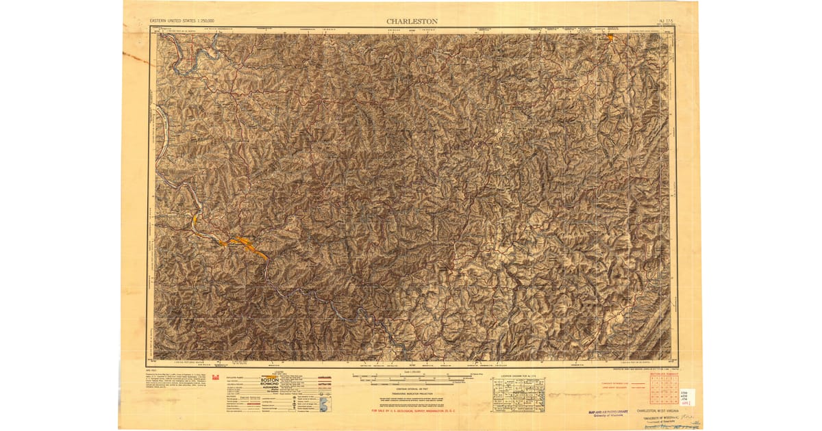 1950s Maps of Valley Brook Mobile Home Park, WV | Pastmaps