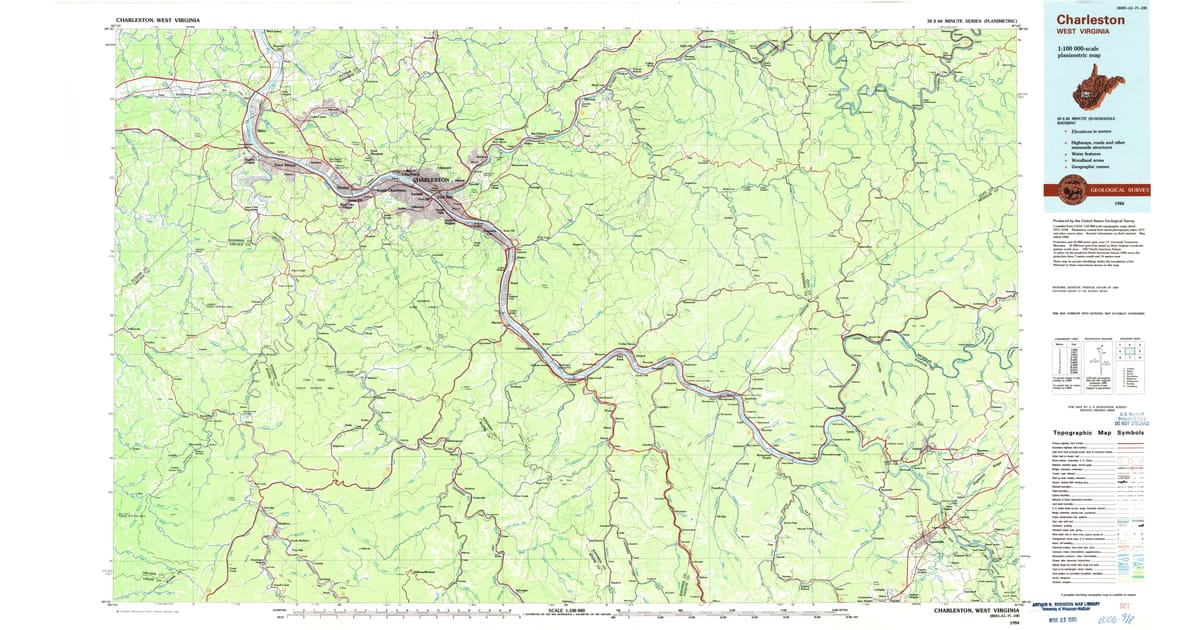1980s Maps of Belle, WV | Pastmaps