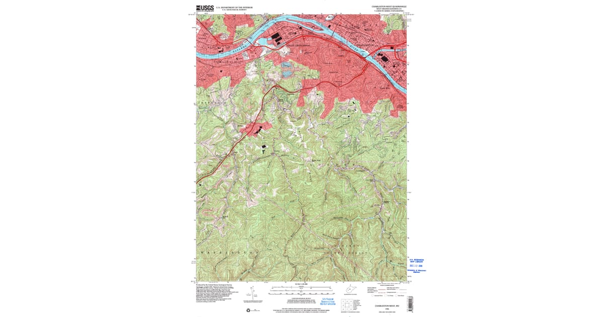 1990s Maps of Davis Creek, Kanawha County | Pastmaps