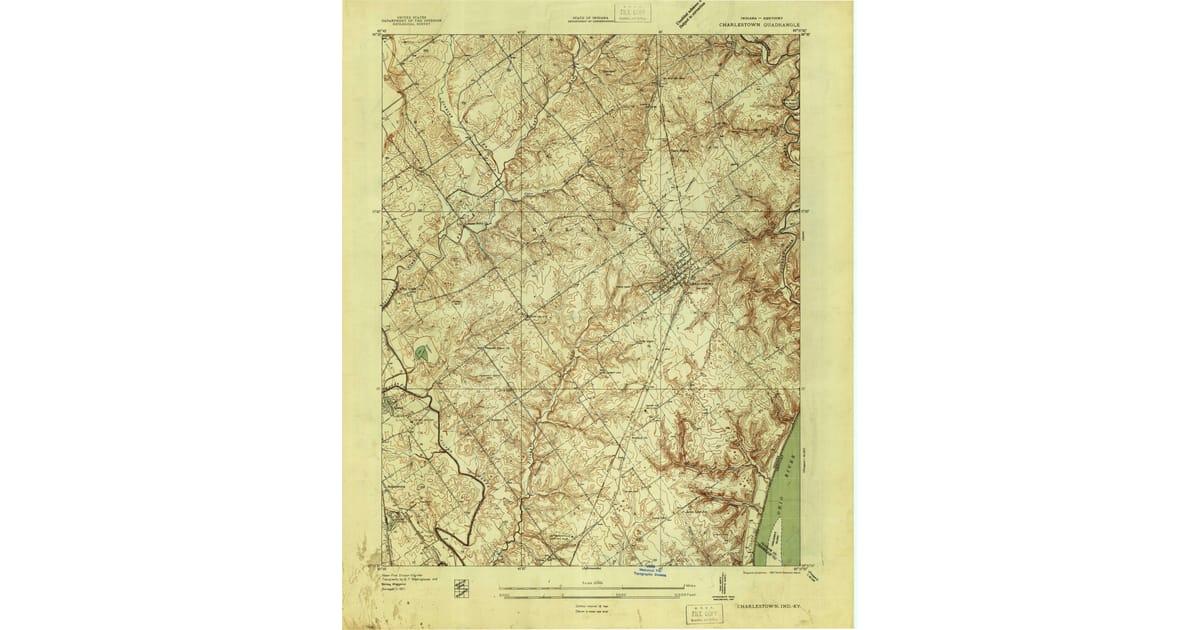 1937 Map of Charlestown, IN — High-Res | Pastmaps