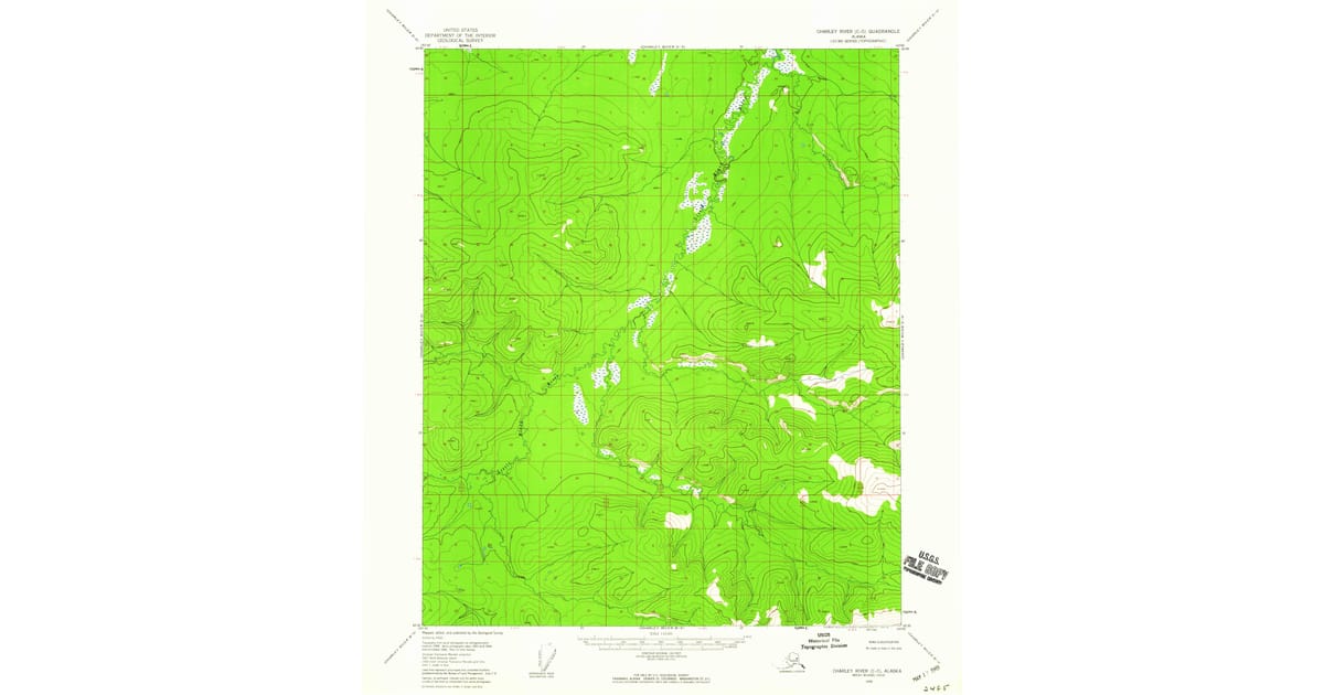 1956 Map of Charley River C-5, Yukon-Koyukuk Borough, AK — High-Res ...