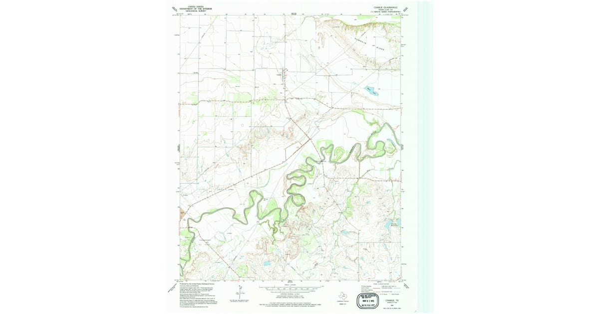 1991 Map of Charlie, Clay County, TX — High-Res | Pastmaps