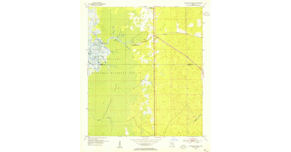 1954 Map of Chassahowitzka, Hernando County, FL — High-Res | Pastmaps