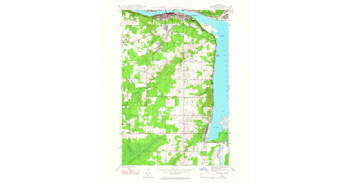 1946 Map of Chassell, MI — High-Res | Pastmaps