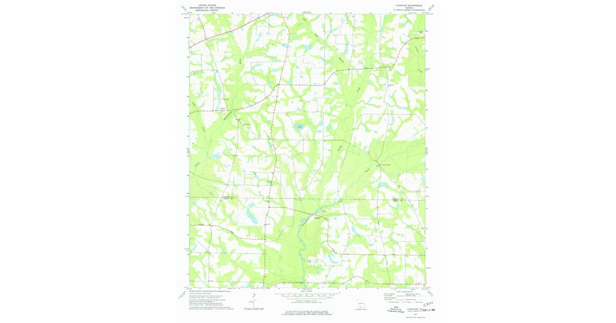1977 Map of Chastain, Colquitt County, GA — High-Res | Pastmaps