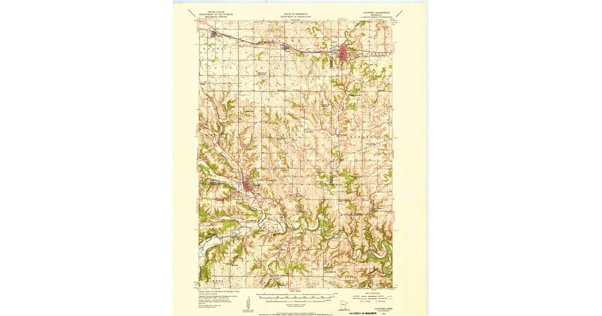 Old Historical Maps of Chatfield, MN | Pastmaps